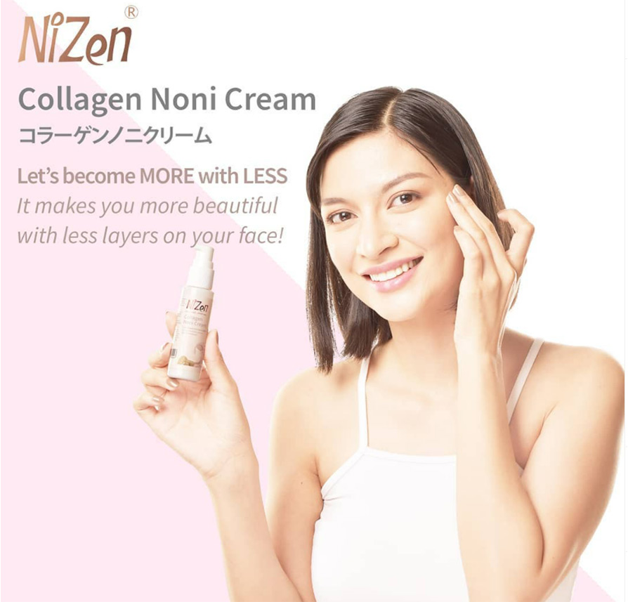 Nizen collagen noni cream is a 5 in 1 face and body cream for soft skin.